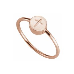CAI Ring 925/- Sterling Silber rotvergoldet Kreuz