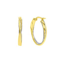Diamonds by Ellen K. Fascination by Ellen K. Creolen 375/- Gelbgold bicolor oval 19 mm