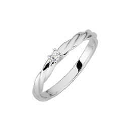 Lyomi Ring 585/- Wei&szlig;gold 1 synth. Diam. 0,05ct.