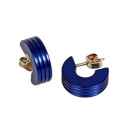DeMarie Ohrringe eloxiertes Aluminium blau