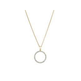 Lyomi Anh&auml;nger mit Kette 585/- Gelbgold 25 synth. Diam. 0,68ct.