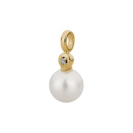 Lyomi Anh&auml;nger 585/- Gelbgold Perle 1 synth. Diam. 0,02 ct.