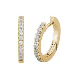 Lyomi Klappcreolen 585/- Gelbgold 26 synth. Diam. 0,24ct.