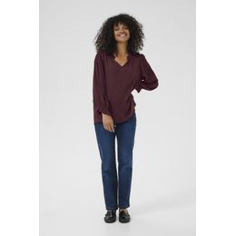 Kaffe Langarm-Bluse KAliv Regular fit bordo