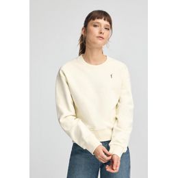 Sweatshirt ecru im Boxy Fit mit Rigby Go-Logo