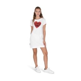 Love Moschino Herzabdruck Mini-Kleid Kurzarm T-Shirt Kleid