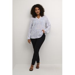 Kaffe Langarm-Bluse Regular fit Bluecolors Graphic Dot blue white