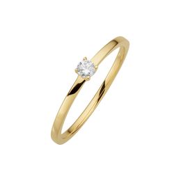 OROLINO Ring 585/- GG glanz 1 Brill. 0,10ct. wei&szlig;