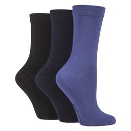 3er Pack Damen Schlichte Bambus-Socken - Weiche Atmungsaktive Alltags-Komfortsocken