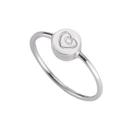 CAI Ring 925/- Sterling Silber rhodiniert Herz