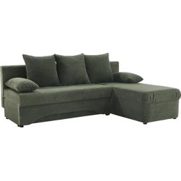 Jockenh&ouml;fer Ecksofa JOCKENH&Ouml;FER GRUPPE "Polaris L-Form, B: 191 cm", gr&uuml;n 426, 03, B:191cm H:87cm T:142cm, Korpus: 100% Polyester;Kissen: 100% Polyester, Sofas, Ecksofa, mit Bettfunktion & Bettkasten, Unser Dauertiefpreis