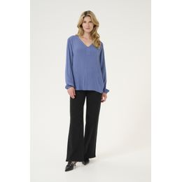 Kaffe Langarm-Bluse Regular fit Blue Indigo