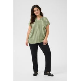 Kaffe &Auml;rmellose Bluse Regular fit Oil Green/ Moonstruck Stripe green