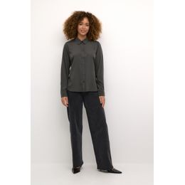 Kaffe Langarm-Bluse Regular fit Black Oyster