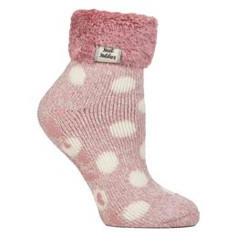 Heat Holders Damen Kuschelige Flauschige Schlafsocken mit Federkragen