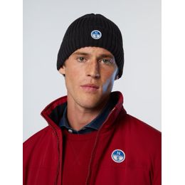 North Sails Beanie Gerippter Strick mit Fleecefutter