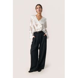 Soaked in Luxury Langarm-Bluse Lockere Passform Whisper White