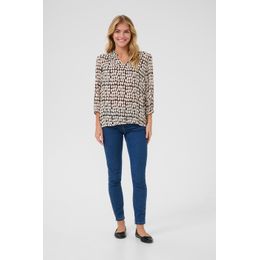 Kaffe Langarm-Bluse Regular fit Black_Sand Graphic Dot black multi