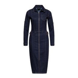 Queen Kerosin Damen Denim Workwear Pencil Kleid Denim