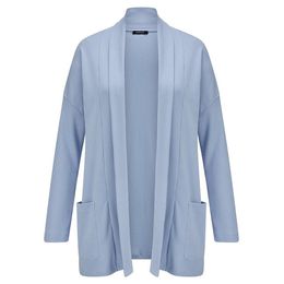 Peter Hahn - Long-Jacke mit Schalkragen, blau, Gr. 40 / M - Baumwolle