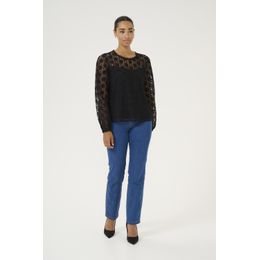 Kaffe Langarm-Bluse Regular fit Black