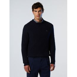 North Sails Pullover Rundhalsausschnitt mit Zopfmuster