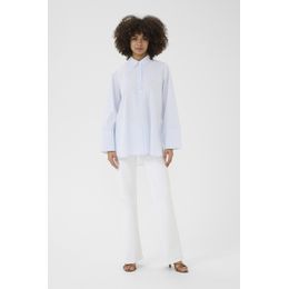 Culture Langarm - Hemd Loose fit Blue/white Stripe blue white