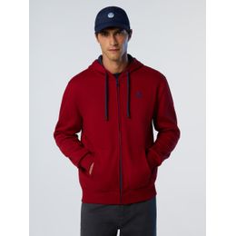 North Sails Kapuzenpullover Durchgehender Rei&szlig;verschluss mit gesticktem Logo