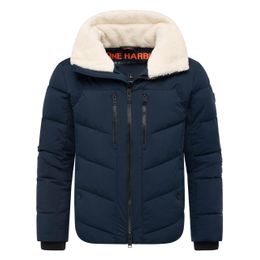 Stone Harbour Herren Steppjacke Ansello mit Teddyfleece-Kragen & Fleecefutter