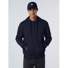 North Sails Kapuzenpullover Durchgehender Rei&szlig;verschluss mit gesticktem Logo