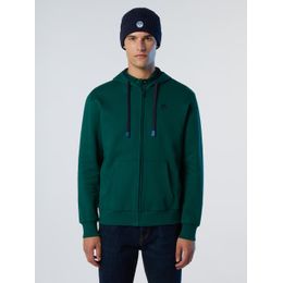 North Sails Kapuzenpullover Durchgehender Rei&szlig;verschluss mit gesticktem Logo