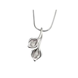 Goldmaid Anh&auml;nger mit Kette 925 Sterling Silber Geb&uuml;rstet Zirkonia wei&szlig;