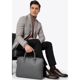 Wittchen Herren-Laptoptasche (16 Zoll) aus Kunstleder, Grau
