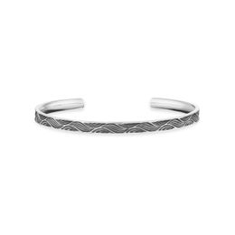CAI Armreif 925/- Sterling Silber oxidiert Wellen