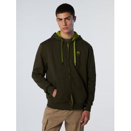 North Sails Kapuzenpullover Durchgehender Rei&szlig;verschluss mit gesticktem Logo
