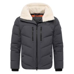 Stone Harbour Herren Steppjacke Ansello mit Teddyfleece-Kragen & Fleecefutter