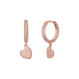 CAI Creole 925 Sterling Silber ros&eacute; vergoldet Herz Zirkonia