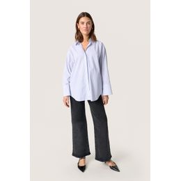 Soaked in Luxury Langarm - Hemd Gerade Passform White and blue stripes white blue