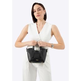 Wittchen Mini-Etui f&uuml;r Damen aus schwarzem Kunstleder mit herausnehmbarem Beutel