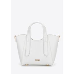 Wittchen Damen-Minikoffer mit abnehmbarer Tasche, cremewei&szlig;, Kunstleder