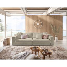 Big-Sofa Home Affaire "Enisa, bequeme, legere Polsterung B/T/H: 290/127/85 cm, Mega Sofa", beige (sand), B:290cm H:85cm T:127cm, Cord (88% Polyester / 12% Polyacryl), Sofas, Big-Sofa, Zeitloses und stylisches Loungem&ouml;bel, in Fein- und Breitcord