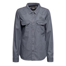 Queen Kerosin Damen Baumwollbluse grau