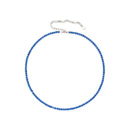Fashionbox Collier rhodiniert mit Zirkonia blau
