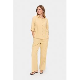 Saint Tropez Langarm - Hemd Gerade Passform Croissant beige