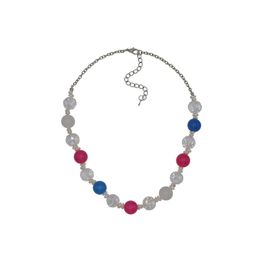 Steuer Modeschmuck Kette Metall Gl&auml;nzend Achat Kristall