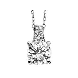 JULIE JULSEN Anh&auml;nger mit Kette 925 Silber rhodiniert Zirkonia wei&szlig;