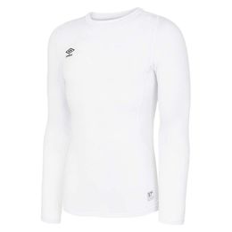 Umbro - Base Layer Oberteil Rundhalsausschnitt f&uuml;r Herren Lang&auml;rmlig (Brillantes Wei&szlig;)