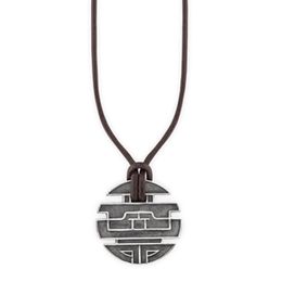 CAI Anh&auml;nger mit Kette 925/- Sterling Silber oxidiert M&uuml;nze