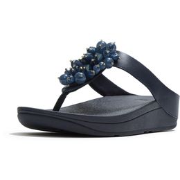 fitflop Fino Zehensteg Polyurethan Damen Sandalen in Mitternachtsblau