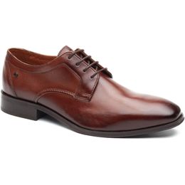 Base London Dome Schn&uuml;rschuhe aus Leder f&uuml;r Herren in verbranntem Tan